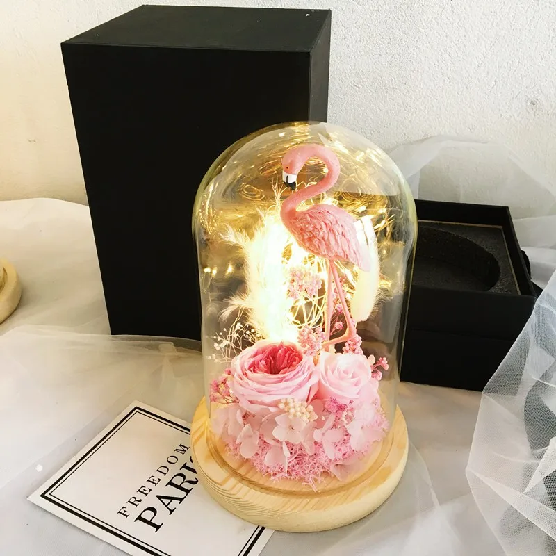 Latest Wedding Decor Preserved Roses In Glass Globe For Birthday Party ...