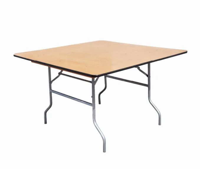 60 Inch Square Wood Folding Banquet Table - Buy Square Wood Folding ...