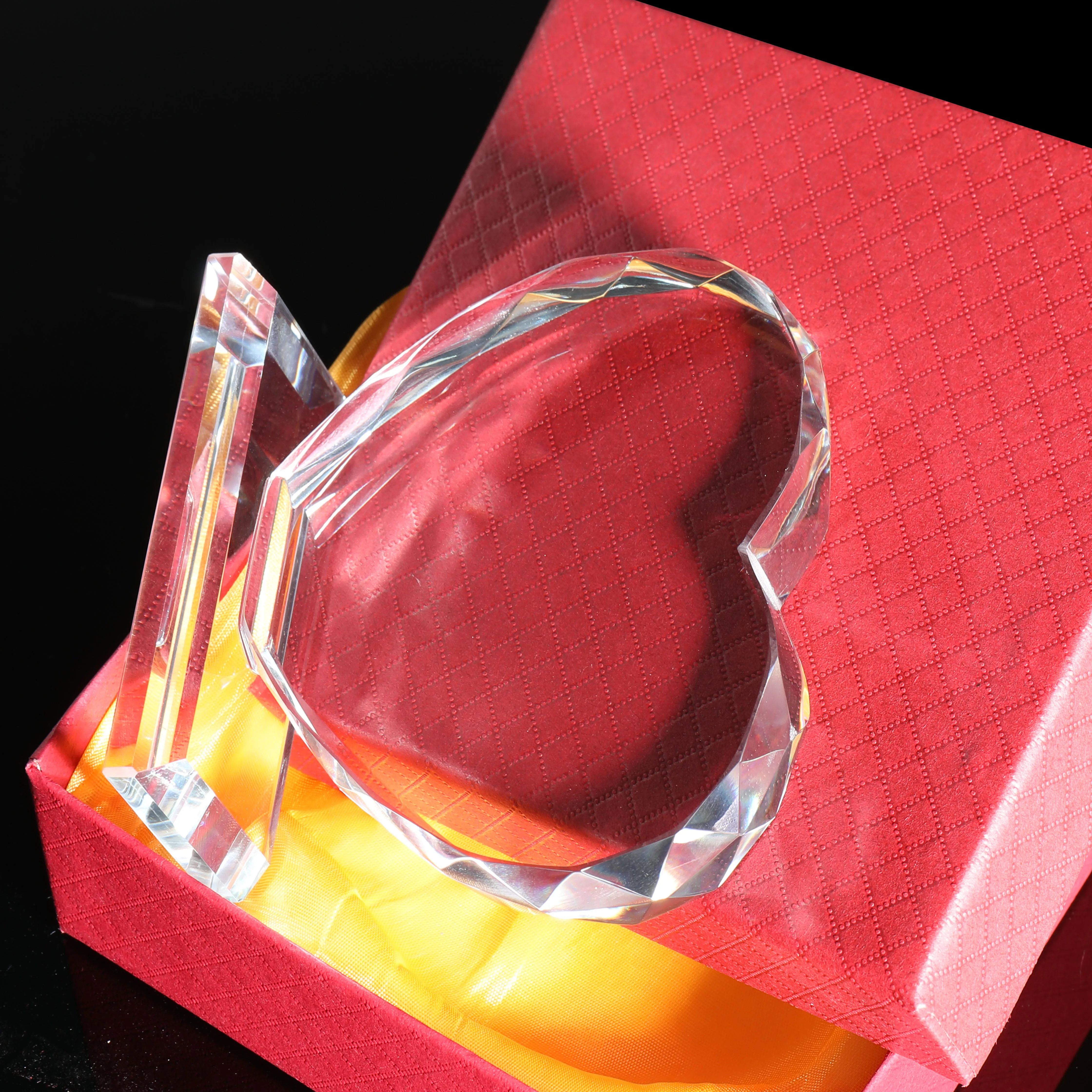 Custom Engraving Heart Shape Crystal Trophy - MH-NJ00335