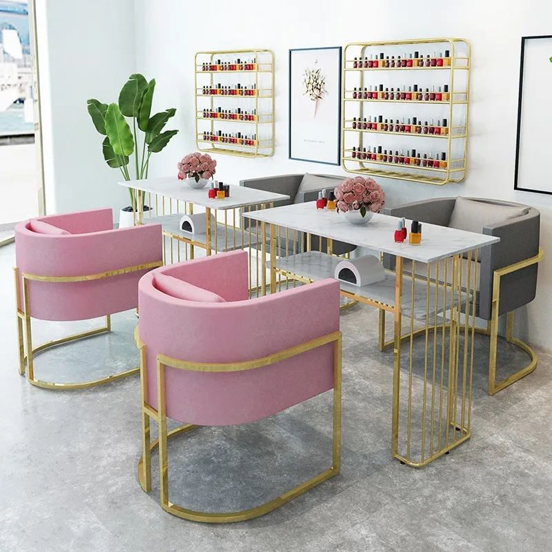 Modern Customized Size Antique Nail Table Manicure Nail Salon Table ...