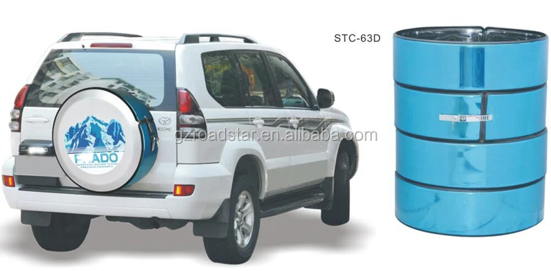 Custom Printed Stainless Steel Spare Tire Cover for Toyota Land Cruiser ...