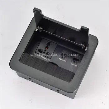 New Design Office Furniture Table Socket With Brush Aluminum Cover/flip ...