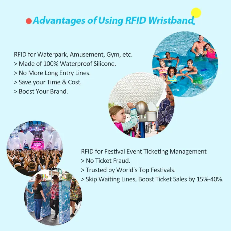 Waterproof 13.56mhz Rfid Wristband Swimming Pool Rfid Wristband Locker ...