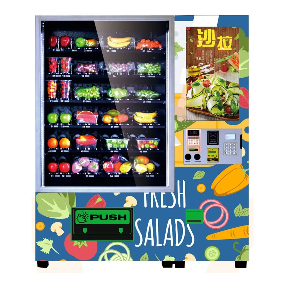 Big Automatic Combo Vegetable Salad Vending Machine For University ...