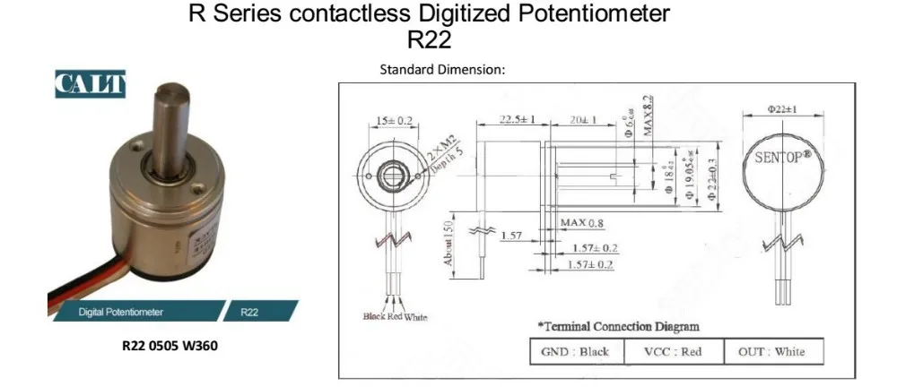 Digital Angle Measurement Absolute Shaft Encoder 8 Bit Resolution ...