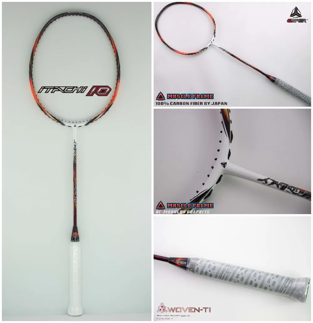 Good-itachi 10red(high Modulus Graphite Carbon Fiber Badminton Racket ...
