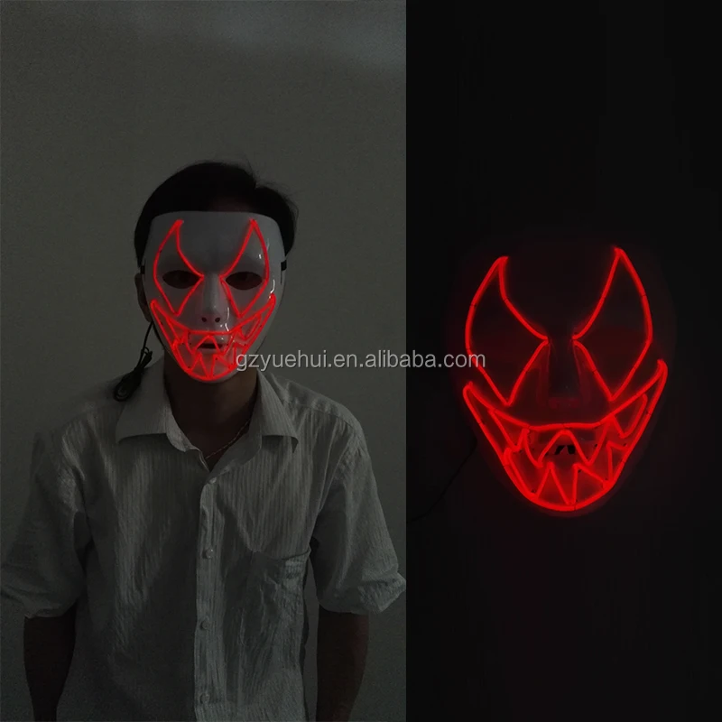 Glowing Halloween Masks - Terrifyingly Fun EL Wire Designs