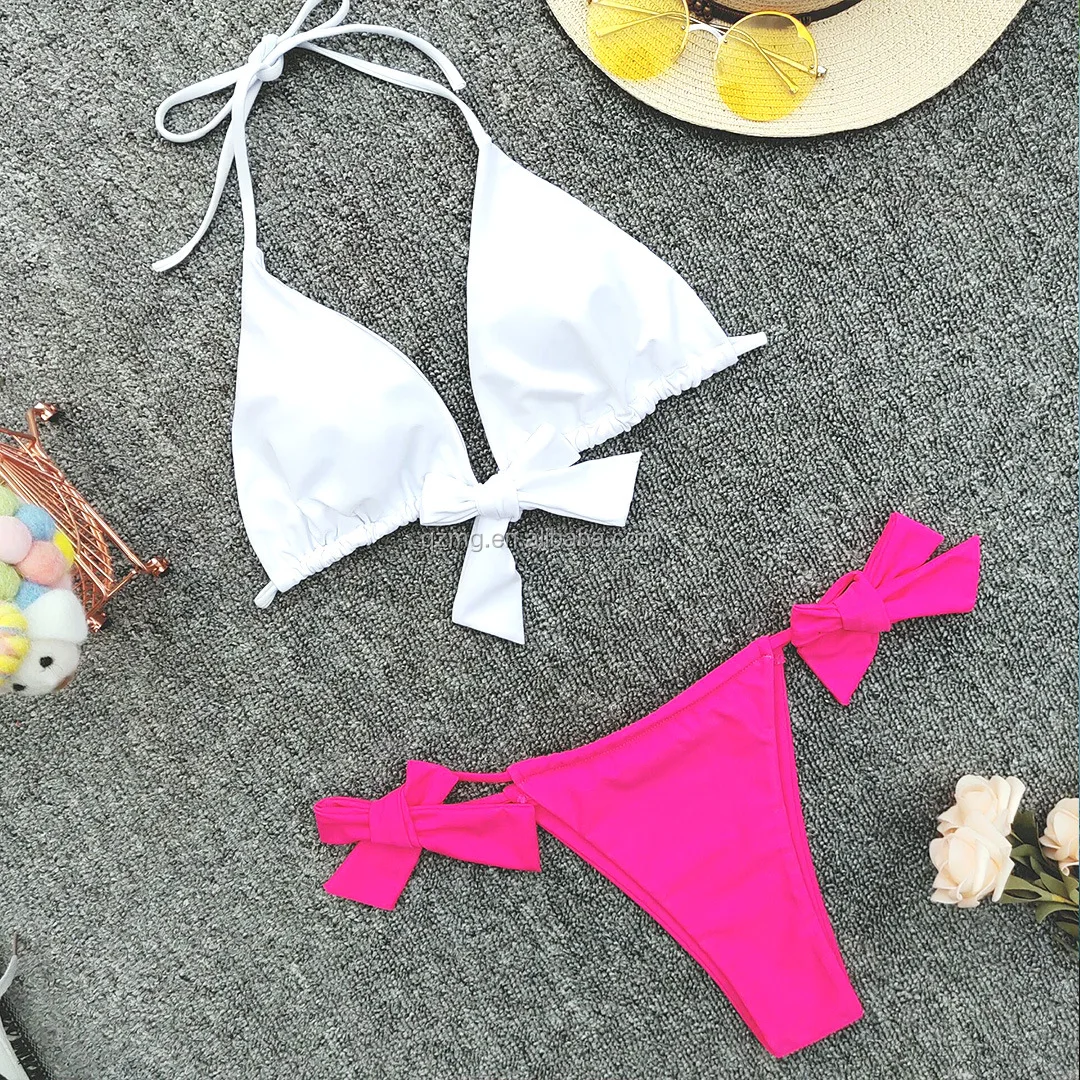 2019 Dental Floss Smallest Bikini Front Tie Two Piece Swimsuit - Buy ...