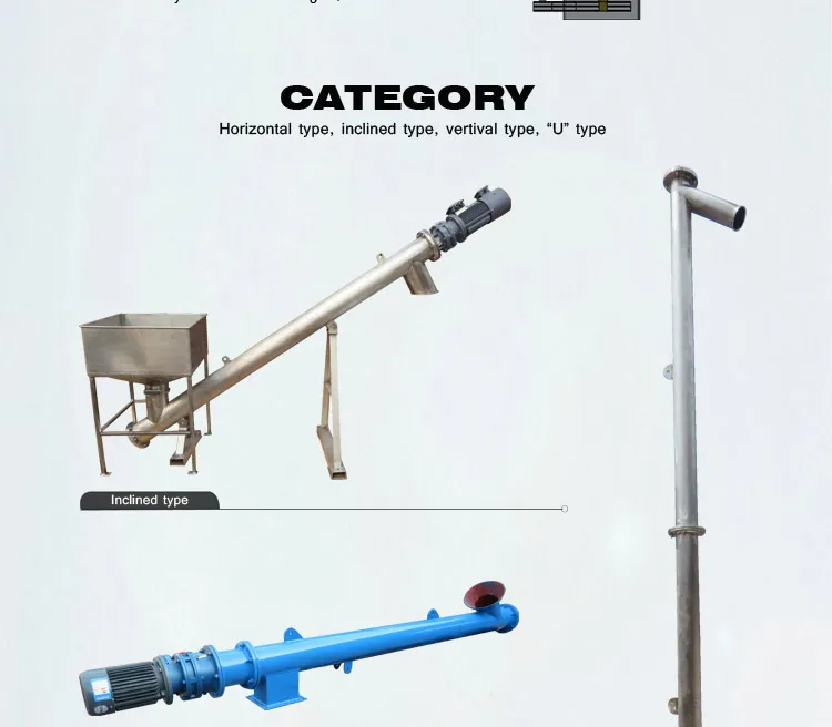 Industrial Tube Vertical Screw Auger Conveyor - 2.2kw Power