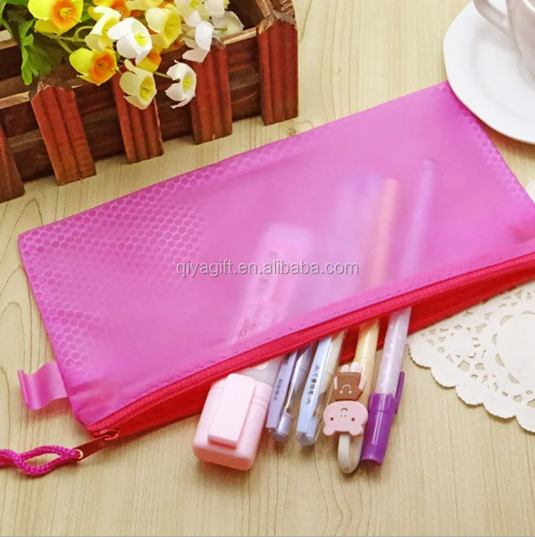 Customized Mesh Inner Pvc Pencil Case With Compartments - Buy Pencil ...