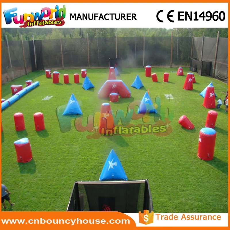 Commercial Grade Funny Shooting Games Infalbles Field Blow Up Paintball ...