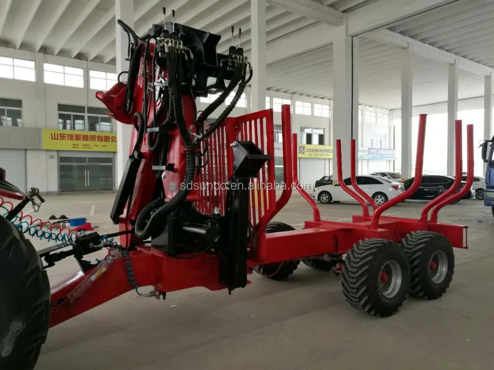 Tractor Logging Trailer Trailer Crane,Farm Tractor Log Loader With ...
