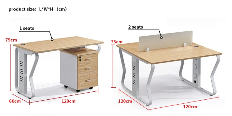Simple Design Modern Office Table for 6 People Workstation