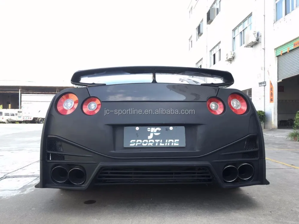 Black Primming Carbon Fiber Gtr Rear Spoiler For Nissa N Gtr-r35 09-15 ...