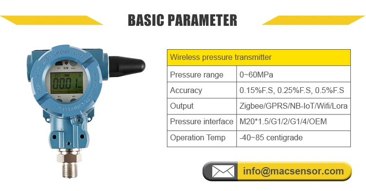 Macsensor Battery-powered Wireless Wifi Water Pressure Sensor - Buy ...