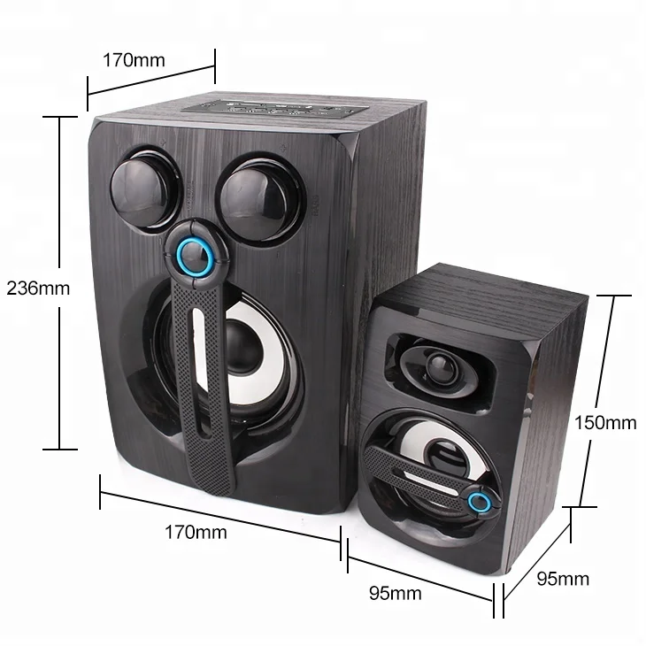 2.1 Powered Woofer Wooden Speaker - Perfect for Music & Parties