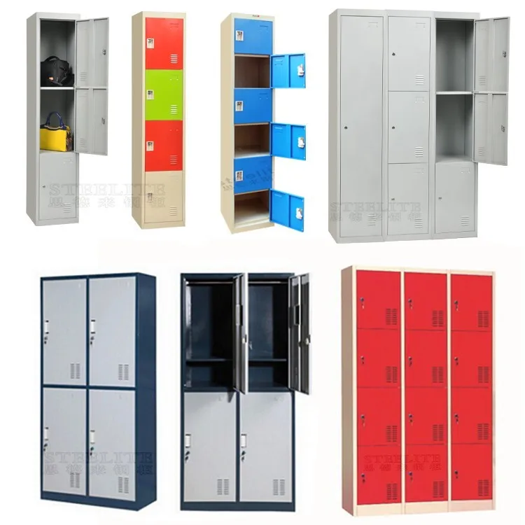 18 Compartments Air Coin Lockers Sale/18 Door Metal File Cabinets Knock ...