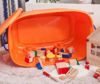 Beautiful and Durable with Wheels Plastic Boxes Toy Bin