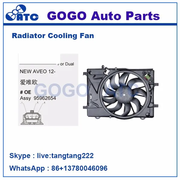 Engine Cooling Fan Assembly For Chevrolet Sonic Oem 95962654 95018153 ...