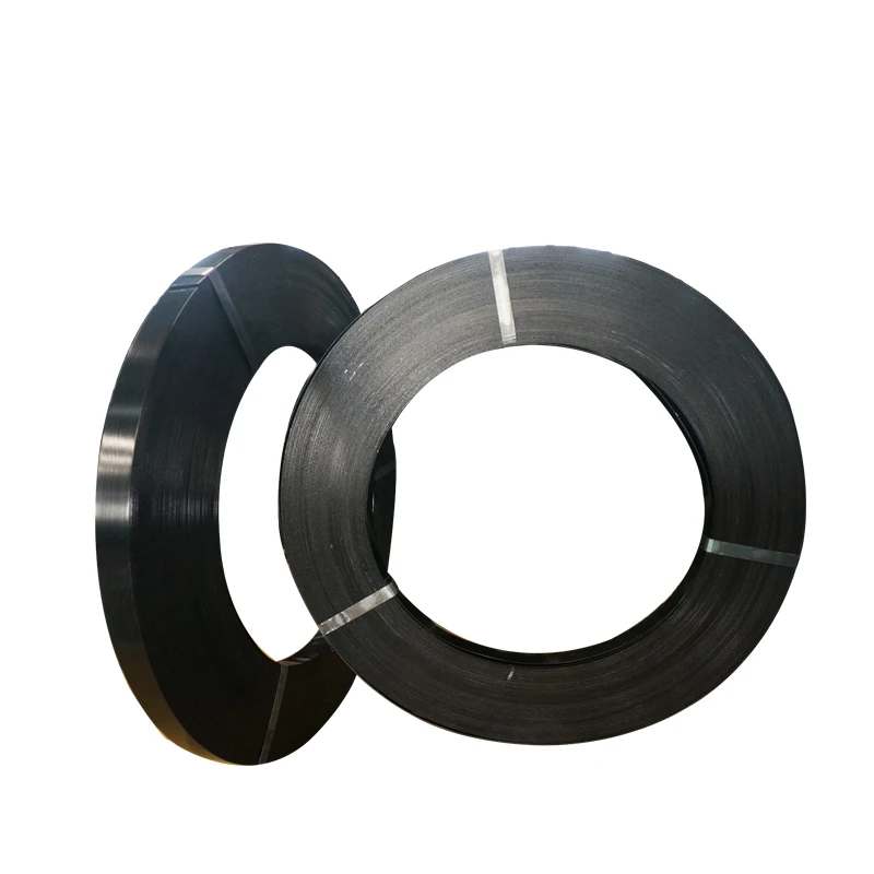 Black Painted & Blue Steel Metal Strapping - Packing Solutions