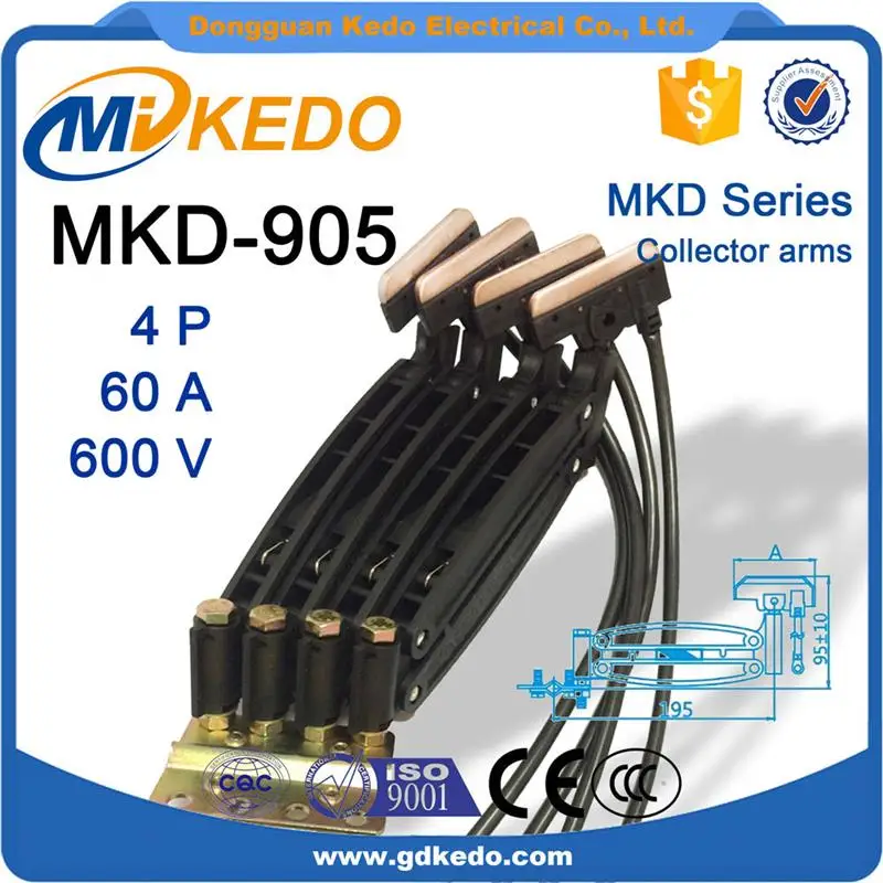 4p 60a Trolley Current Collector For No Seams Sliding Contact Wire ...