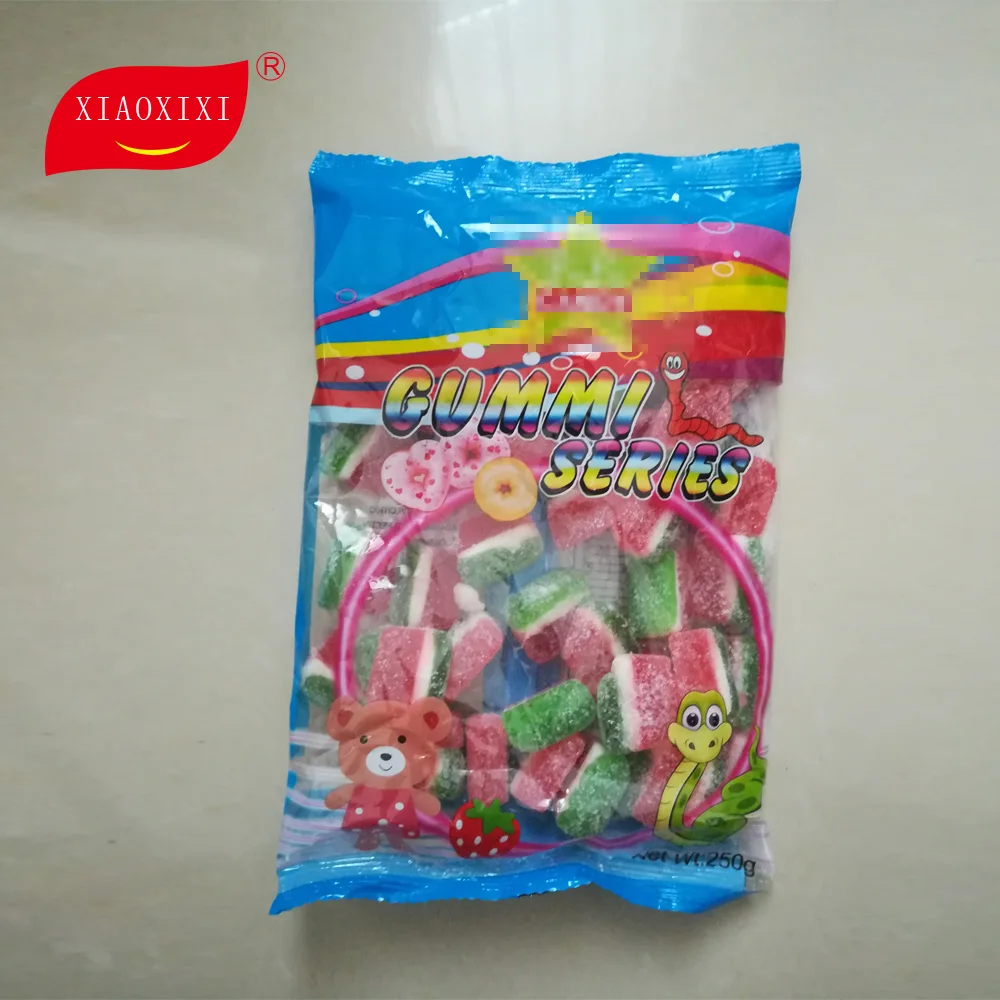 Wholesale 250g Halal Candy Watermelon Gummy Candy in Turkish Style