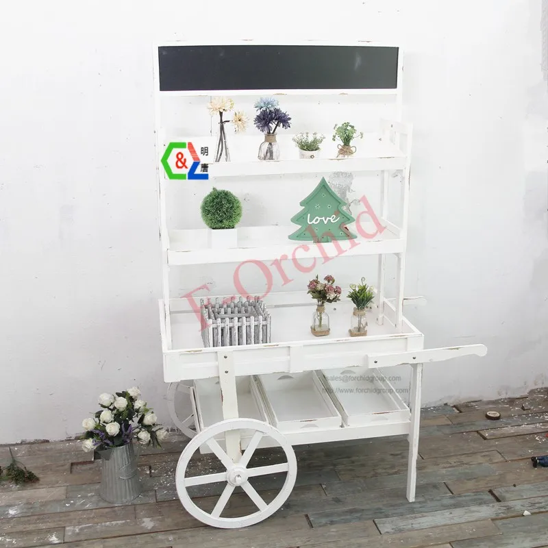Wooden Candy Display Cart - F-Orchid Wood Food Carts for Sale