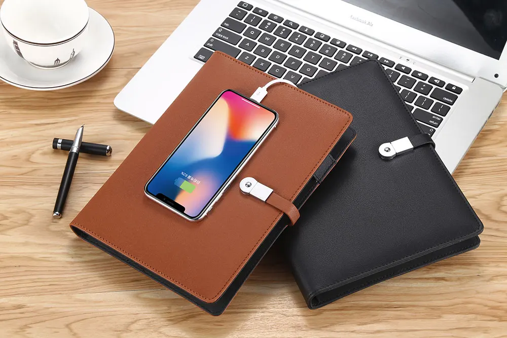 Multi-purpose Refillable Notebook With Built-in Power Bank And Wireless ...