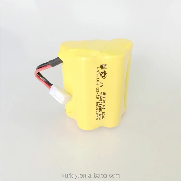 Ni Cd Aa 600mah 6v Rechargeable Battery Pack - Buy Ni-cd Aa 600mah 6.0v ...