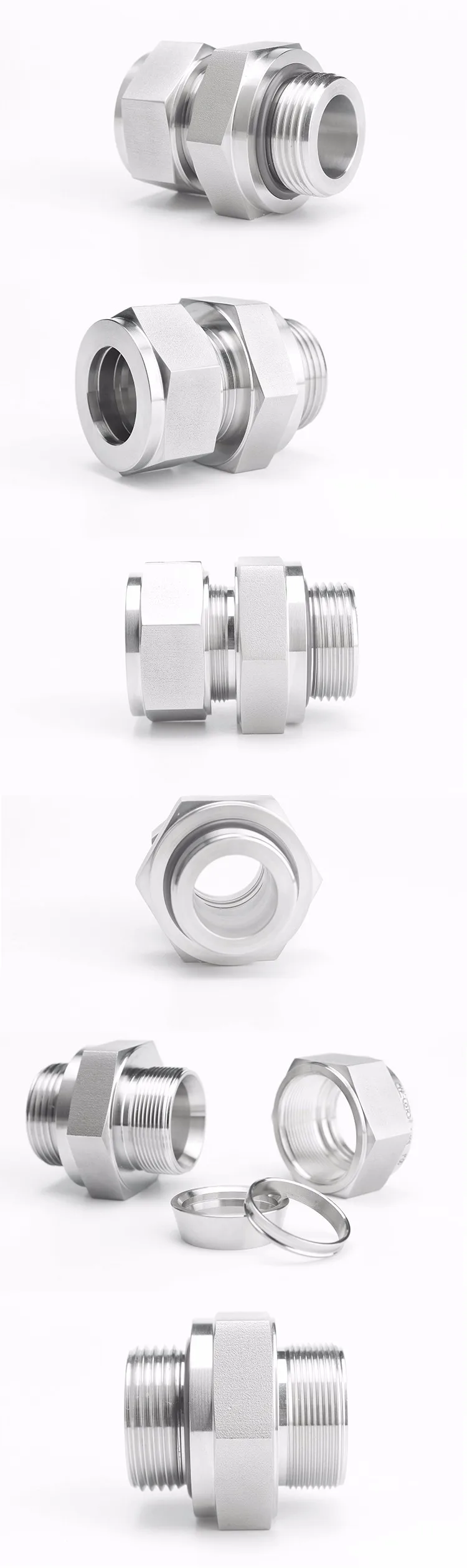 Ss316 Double Ferrule Male Connector Compression Fitting - Buy Male ...