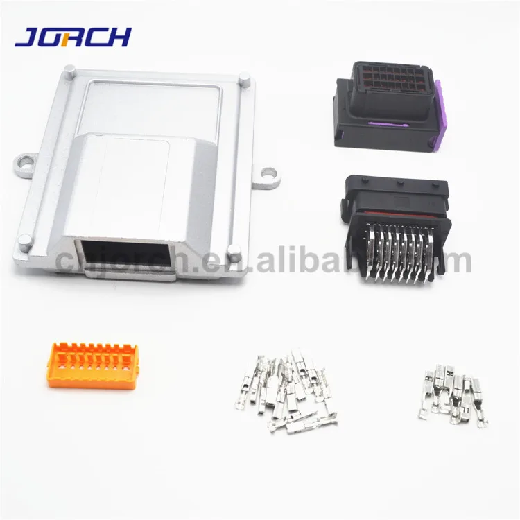 24 Pin Single Hole Small Ecu Aluminum Box with FCI Connector