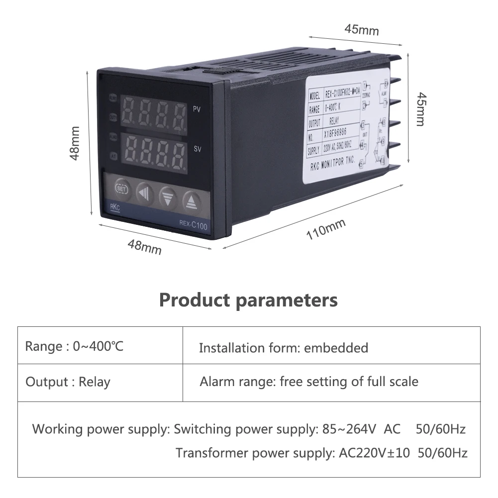 Thermostat Intelligent Rkc Rex-c100 Temperature Control Temperature ...