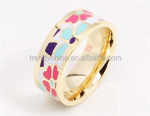Bulk Custom Stainless Steel Enamel Fake Gold Ring 18k - Buy Fake Gold ...