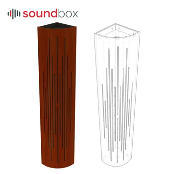 Wooden Acoustic Sound Diffuser Absorption Wall Curved Bass Traps For ...