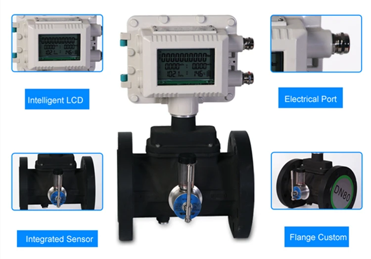 High Pressure 4-20ma Digital Cng Gas Flow Meter Remote Turbine Air ...