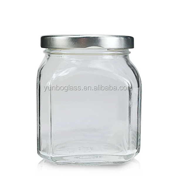 380ml Modern Looking Square Glass Jar For Jam,Jelly Storage - Buy ...