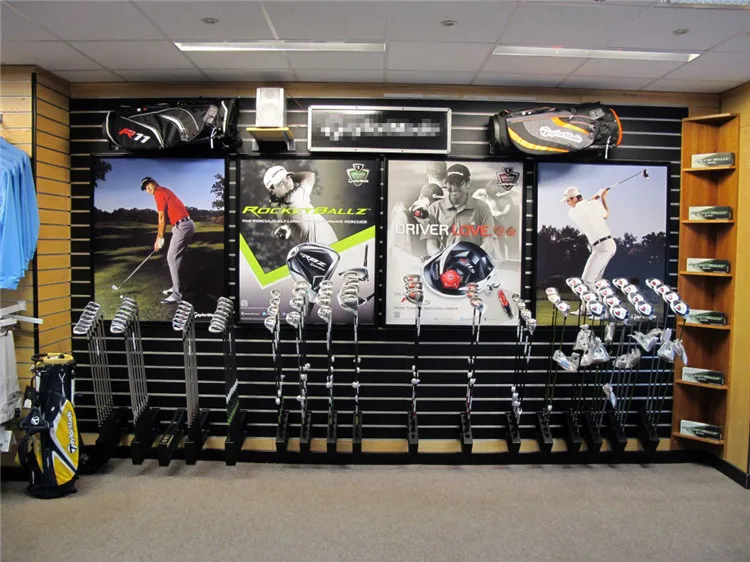 Custom Retail Portable Wood Golf Club Display Racks from China Factory