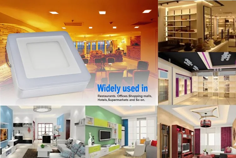 High Lumen Led Panel Lighting Square Dimmable Ceiling Surface Mounted ...