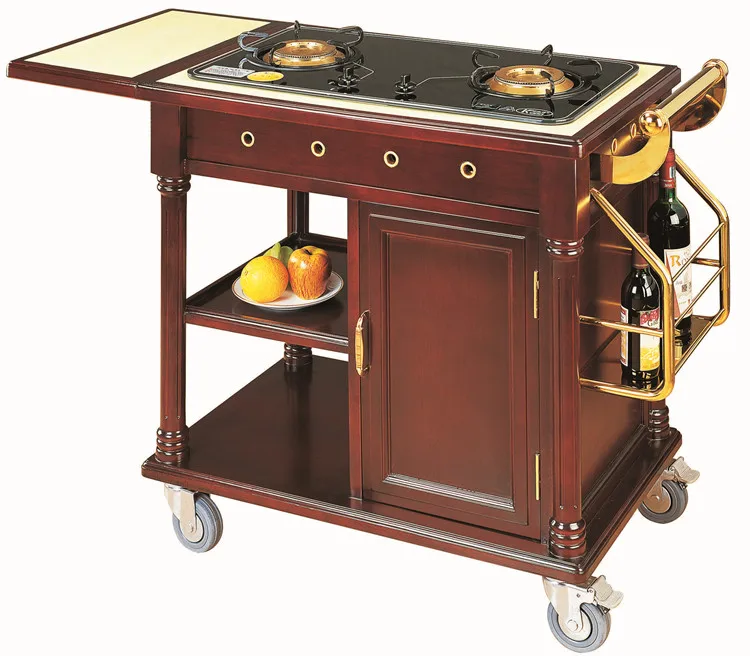 Restaurant Flambe Trolley / Wooden Service Flambe Trolley - Buy Wooden ...