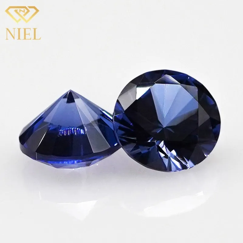 33# Round Brilliant Cut Synthetic Blue Corundum Stone Price Per Carat ...