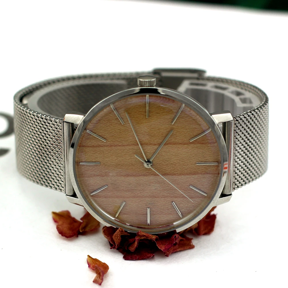 Wood Watch Face Mechanical No Battery Watch Automatic Watches Men Wrist ...