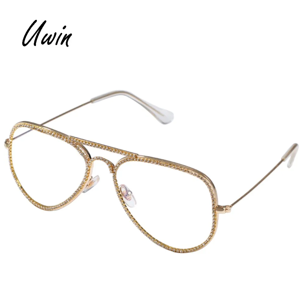 UWIN Hip Hop Iced Out Bling Bling Eye Glasses for Men & Women