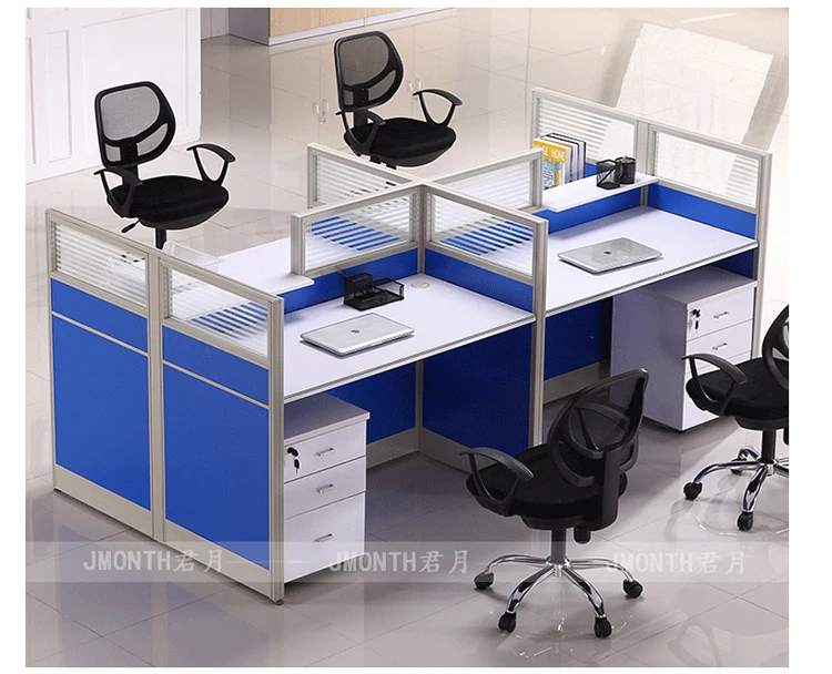 High Quality Partitions for 4 Person Office Workstations