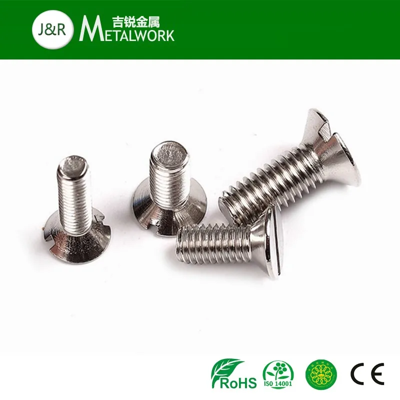 M3.5 M4 M5 M6 Stainless Steel Slotted Csk Head Machine Screw Din963 ...