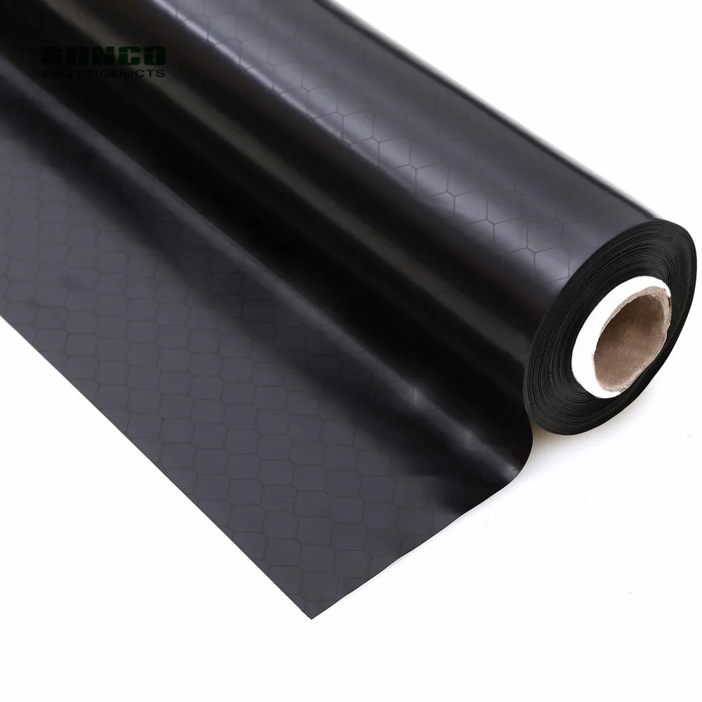 S10 Esd Pvc Industrial Plastic Roll Curtain/esd Black Honey Grid ...