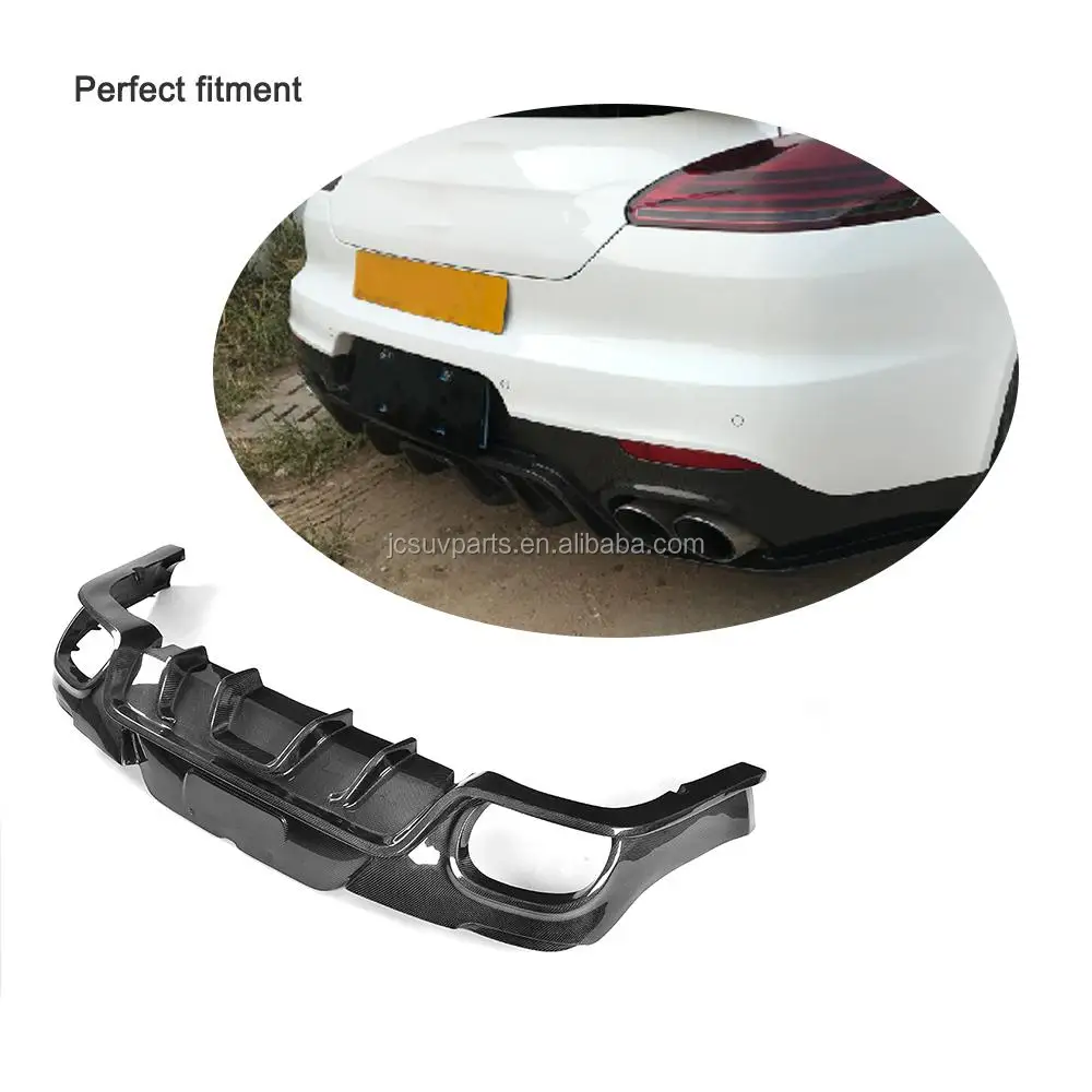 Carbon Fiber Rear Diffuser Lip for Porsche Panamera 2014-2016