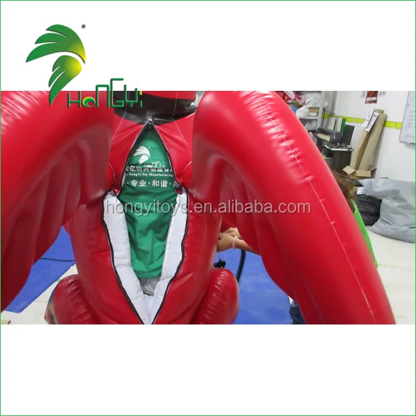 Inflatable Double Layer Dragon Costume Red Inflatable Guilmon Suit From