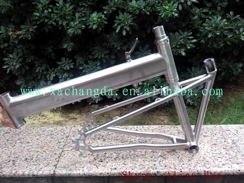 Ti Mtb Folding Bike Frame 18"x26er Titanium Mountain Bike Frame 29er ...