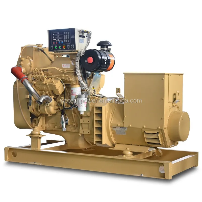 Salt Water Cooled Ccfj30j 30kw Marine Engine Generator 50kva Generator ...
