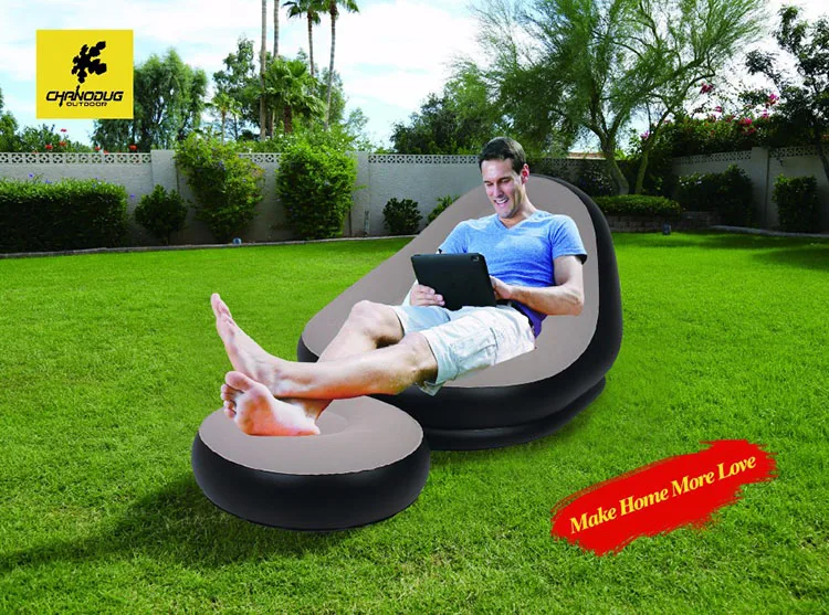 Inflatable Sofa Bed Footstool Pvc Leisure Air Sofa Bench Lazy Sofa ...